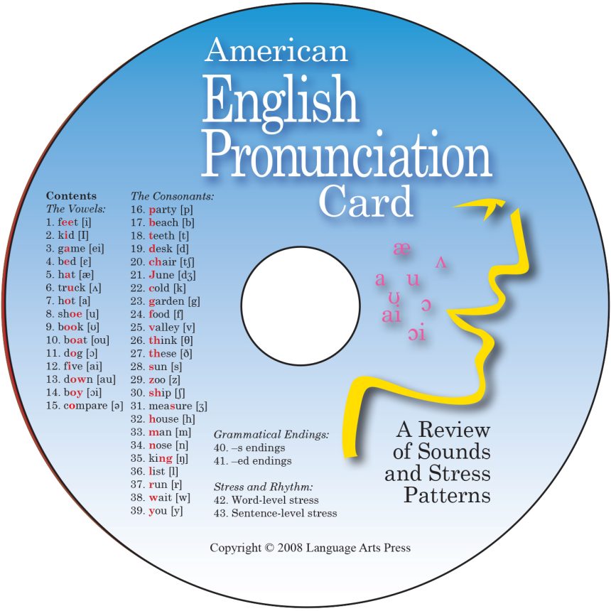 American English Pronunciation Card – Pro Lingua Learning